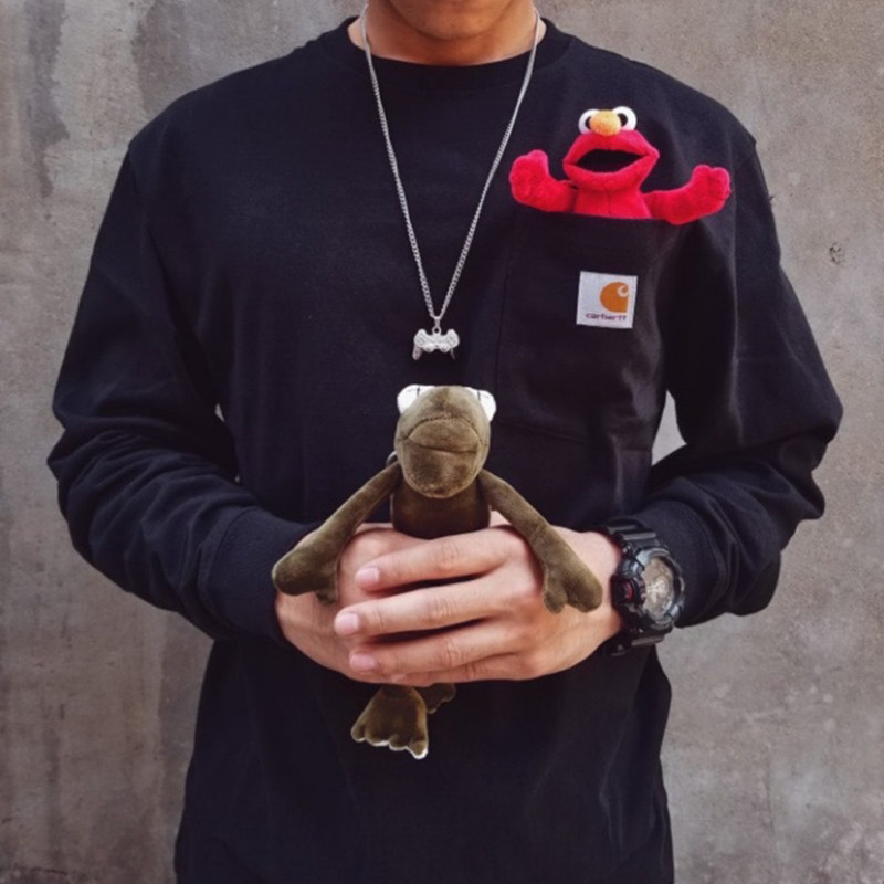 美版现货 carhartt k126卡哈特主线工装休闲宽松简约口袋长袖T恤_虎窝淘