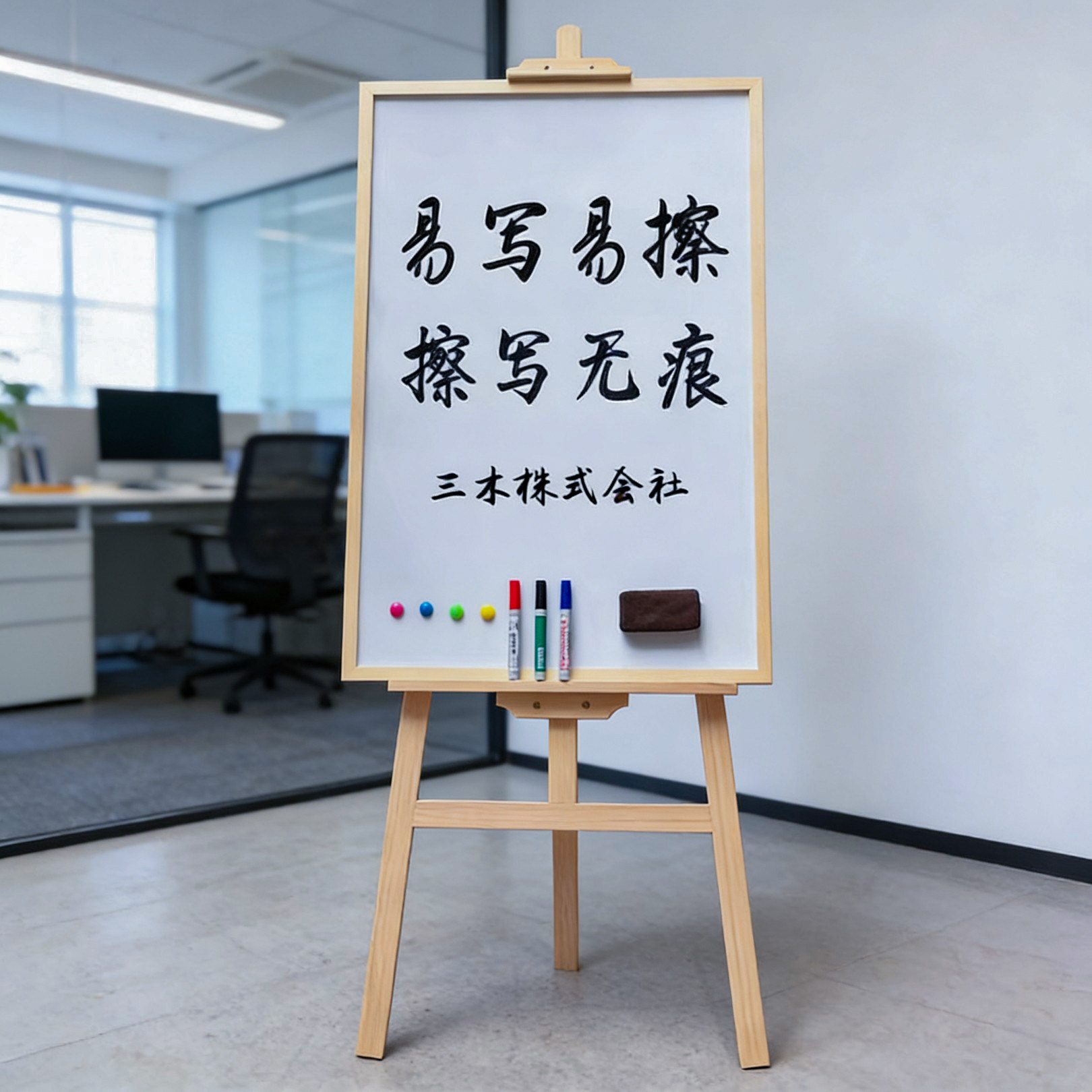 木制支架白板写字板告示板可擦直播小白板手写板家用支架式可折叠