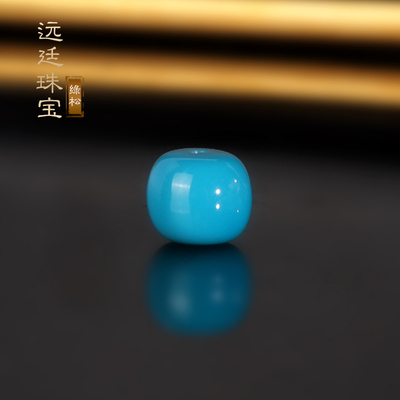 原矿天然绿松石老型珠散珠8-11mmGL67-76 玉化高瓷天花板配珠隔珠