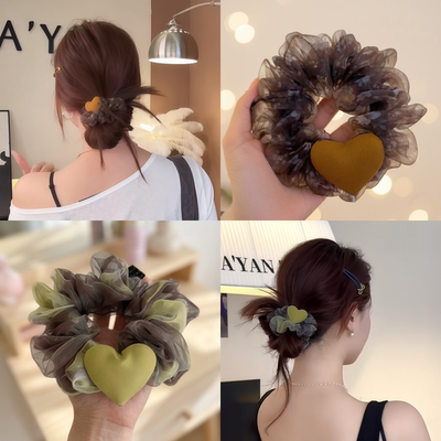 大肠发圈女发绳低丸子头头绳头饰