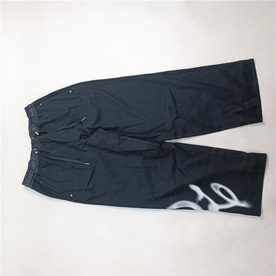 LI-NING/李宁男子韦德系列时尚涂鸦休闲运动宽松长裤AKXT795-B品