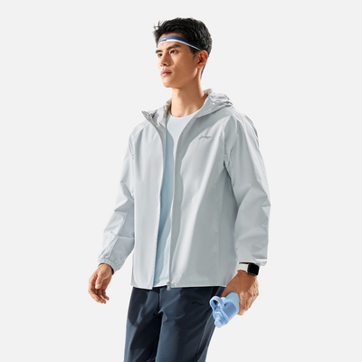 李宁风衣春男子健身系列舒适简约常规休闲梭织厚外套AFDV081-B品