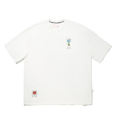 中国李宁×Henry Jones联名男女同款秋宽松时尚短袖文化衫AHSV425