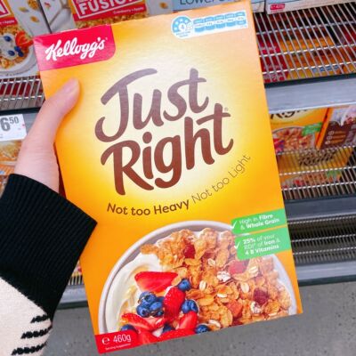 M家澳洲直邮 Kelloggs家乐氏Just Right高纤维早餐水果燕麦片460g