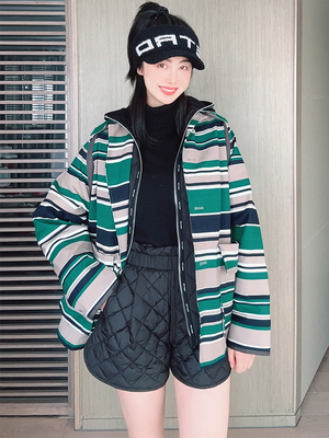 TRACYCHU松紧腰鹅绒羽绒短裤