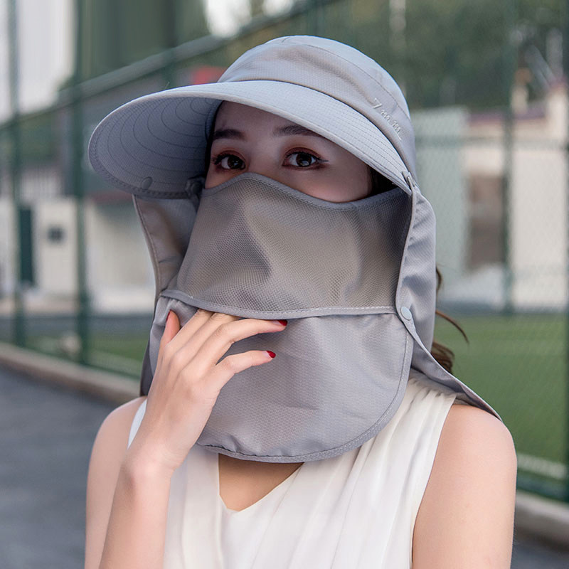 Buy Sunscreen hat girl Summer sunscreen visor cover face anti-UV sun ...