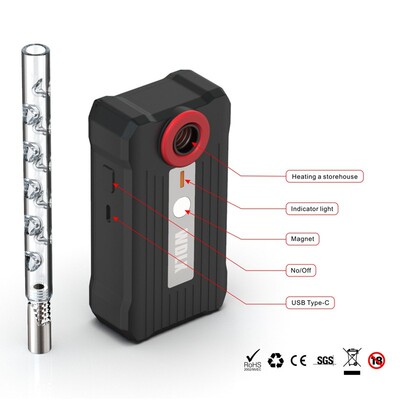 便携式WDLX干烧温控器Dynavap dry vaporizer电磁感应加热设备set