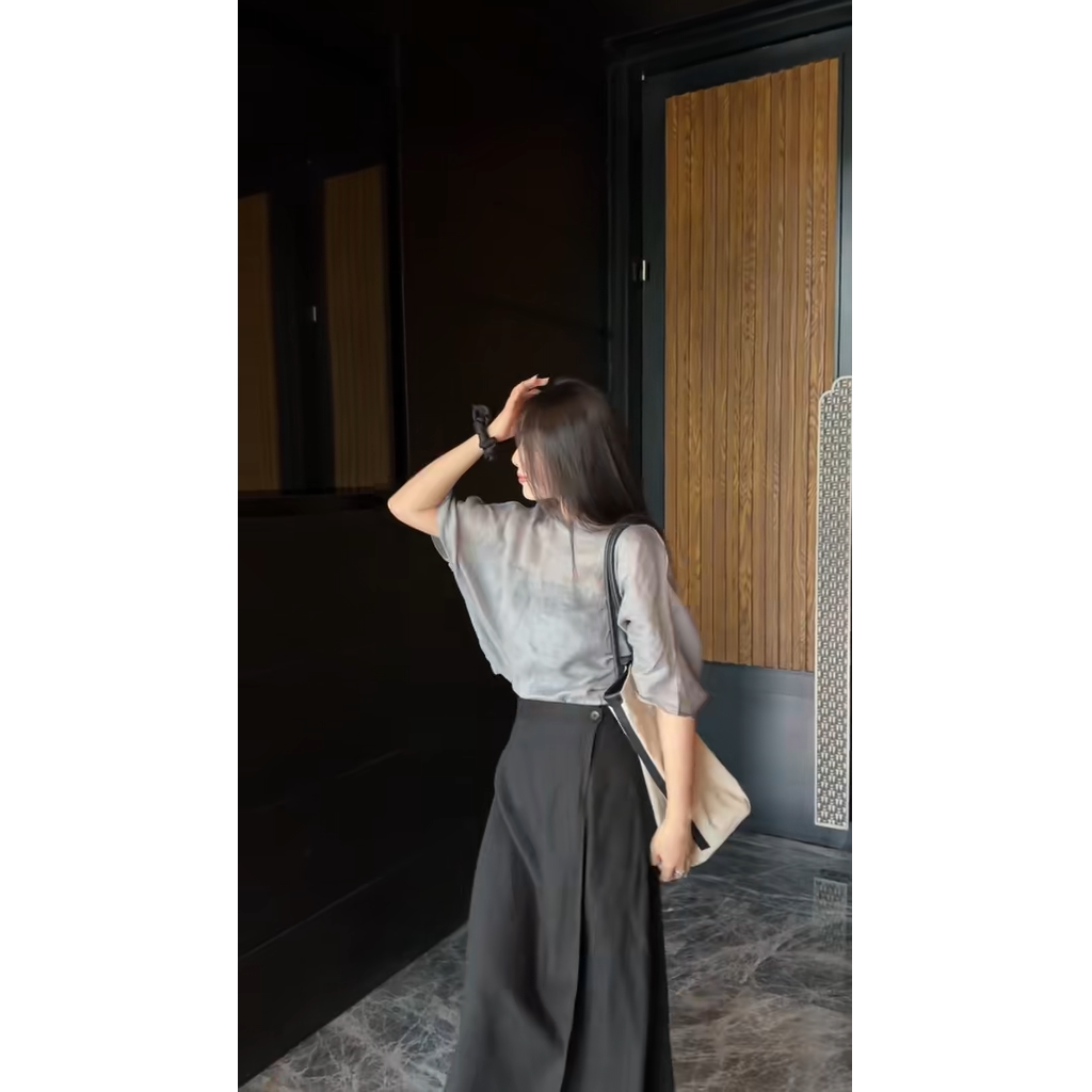 大码慵懒风简约百搭宽松上衣搭高腰半身长裙子二件套装休闲减龄