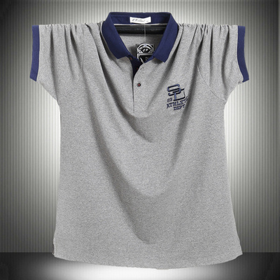 重磅纯棉短袖加大码POLO衫爸爸装