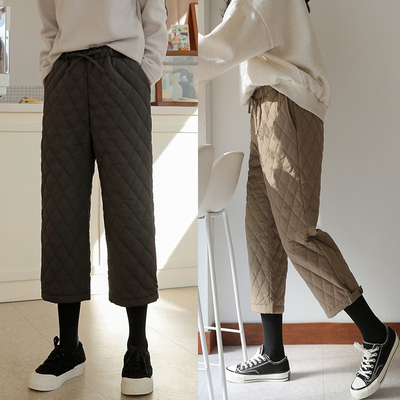 AKHG韩版高腰棉裤九分休闲裤