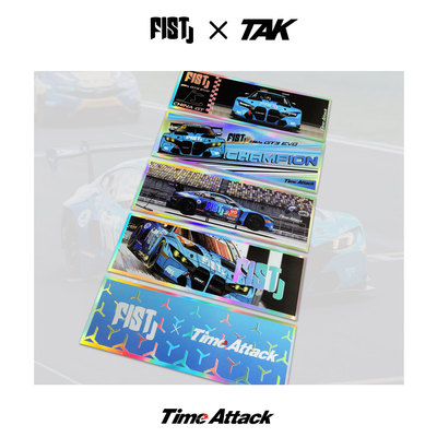 FIST车贴TAK联名款镭射贴纸