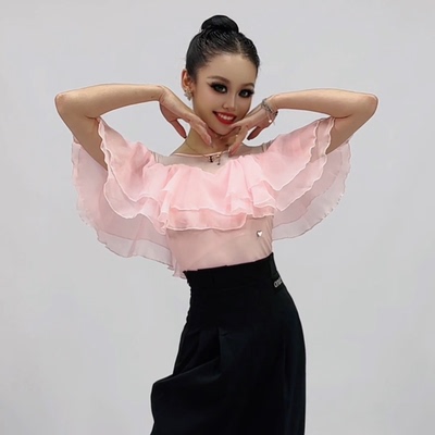 懒猫onue高端定制【MM00099】摩登舞服上衣 国标舞训练服演出舞衣