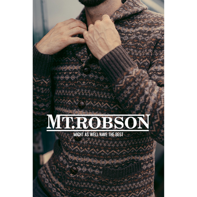 独家提花开衫】MTROBSON 青果领重磅羊毛夹克毛衣美式复古费尔岛