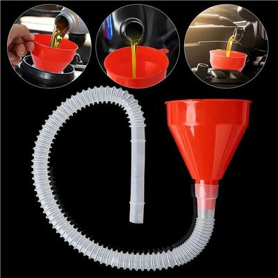Universal Car Refueling Funnel Detachable Telescopic