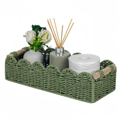 1pc Scalloped Edge Decor Basket | Multipurpose Small Paper