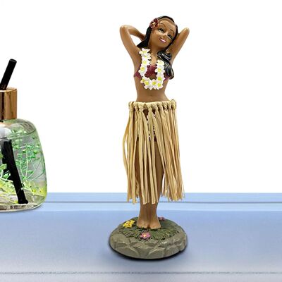 Hawaiian Dancing Girl Doll For Car Dashboard Small Dancer