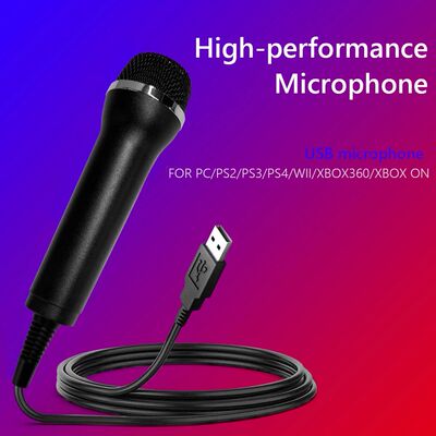 Universal USB Wired Microphone Karaoke Mic for PlayStation
