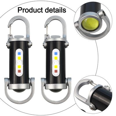 2 Pcs Super Bright Mini Keychain Flashlight: Waterproof,