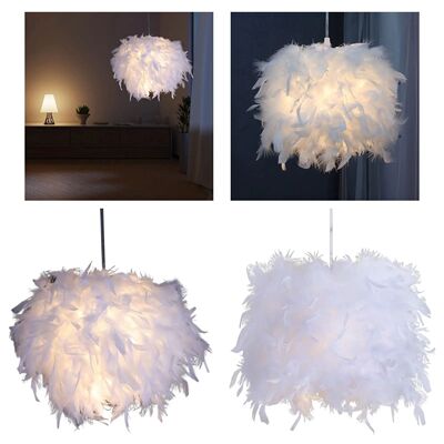 Minimalist Feather Lamp Shade Desk Lamp Cover Pendant Light