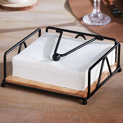 Flat Napkin Holder Metal Iron Serviette Holder Napkin Stand