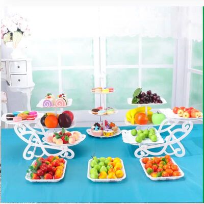 1/2pcs Cake Stand Dishes Cupcake Snacks Plates Three-layer