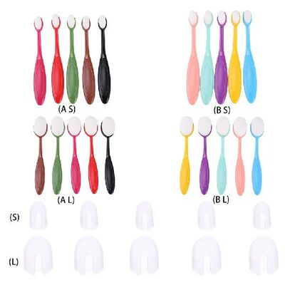 5Pcs Blender Brushes Color Coded Handles Crafting Ink