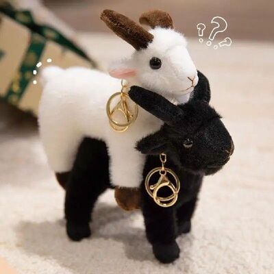 1Pcs Soft Stuffed Standing Goat Toy Lifelike Goat Pendant