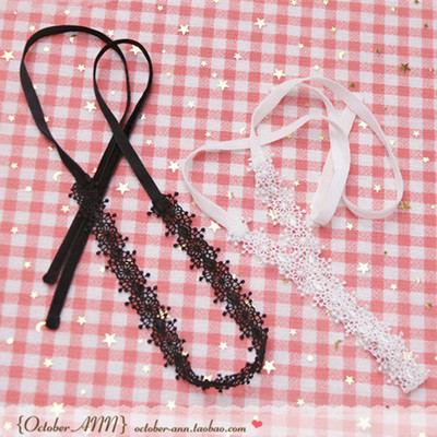 原创防过敏蕾丝多用途choker颈带