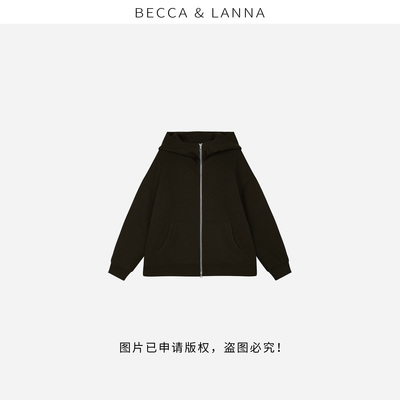 【朵姐臻选】D0168 女士阔版醋酸羊毛鹅绒连帽款羽绒服外套女装