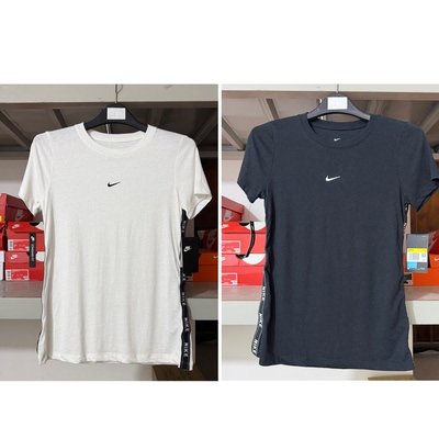 正品耐克/Nike女士夏季短袖小logo串标印花T恤DC0575