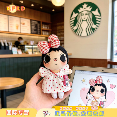 日本正版动漫挂件の小玉yuy红波点裙毛绒公仔玩偶包包挂件漫画