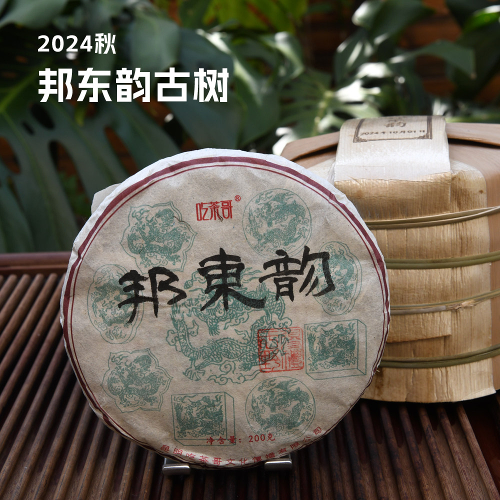 2024年秋 吃茶哥邦东韵古树 普洱茶 生茶 200克饼