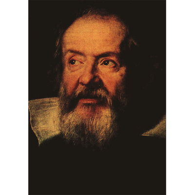 伽利略科学家海报 Galileo 意大利物理学家 天文学家肖像画复古