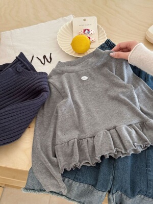 噢沫～25秋装新款女童打底衫8023新女宝宝牛仔裤8031毛衣开衫8056