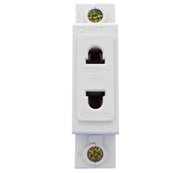 正泰插座模数化AC30空开导轨插座配电箱二三插16A模块插座10A五孔