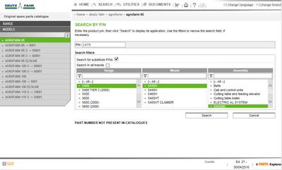 2016 DEUTZ FAHR HURLIMANN LAMBORGHINI parts catalog 道依茨法