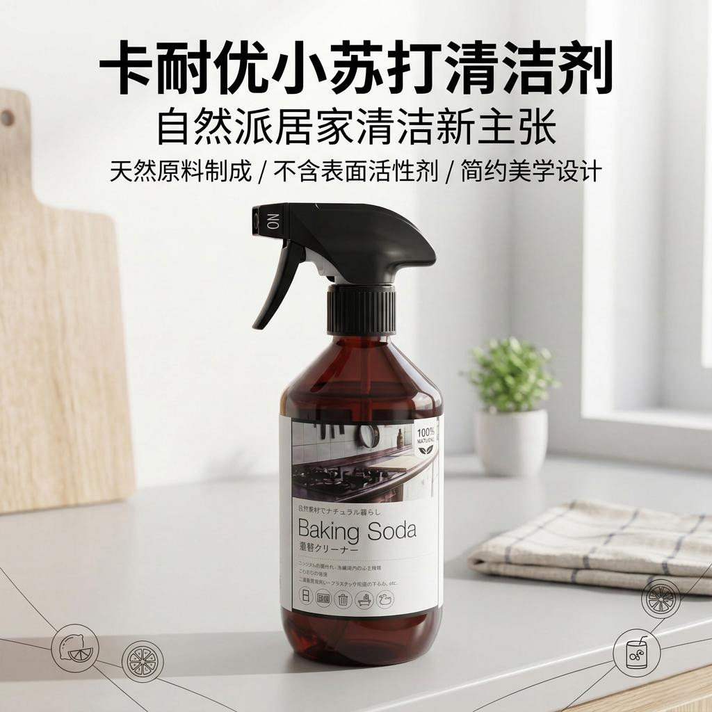 日本进口卡耐优小苏打厨电卫浴清洁剂厨房家居多用途去污喷雾瓶装
