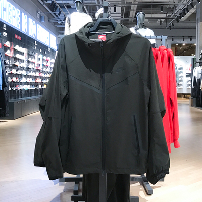 NIKE耐克男装2025春新款全长拉链梭织户外防风连帽夹克HM7152-355