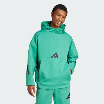 阿迪达斯柔软连帽运动卫衣套头衫