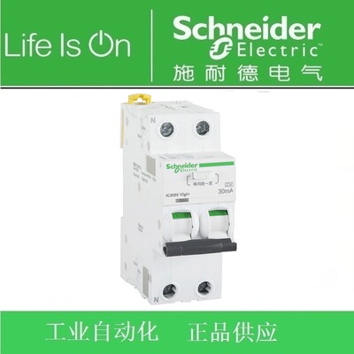 施耐德2P漏电开关A9D65216/65220/65225/65232/65240/65250/65260