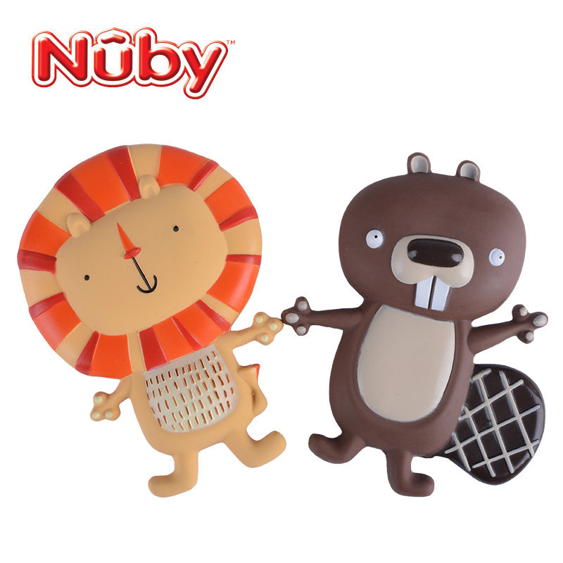 nuby努比有声乳胶玩具牙胶新生儿宝宝益智磨牙棒0-3-6-12个月_虎窝淘
