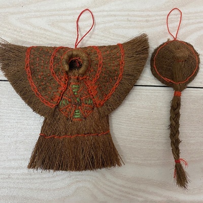 蓑衣棕手工艺品微缩装饰品迷你袖