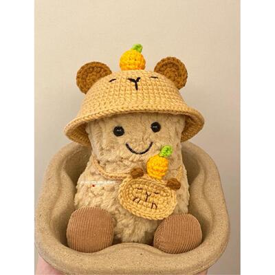 手工娃衣15cm11cm趣味花生企鹅卡皮巴拉帽子包包套装手工定制