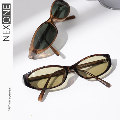 NEXONE窄框猫眼小脸墨镜uv400防紫外线时尚韩系简约日常太阳眼镜