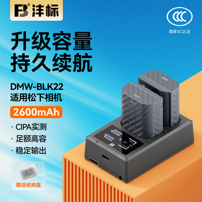 沣标DMW-BLK22相机电池26适用松下DC-S5M2 S5 S9 GH6 GH5M2全画幅数码微单LUMIX S5配件Panasonic充电器套装