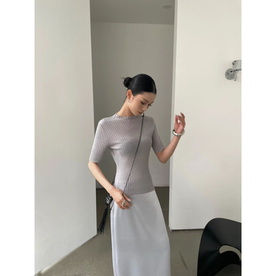 2026夏季新款韩系设计风蕾丝纯欲风短袖上衣CSKDG01484