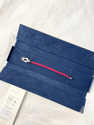 Fred 斐登大号白金满钻马蹄扣14号手绳 正品保真 支持鉴定