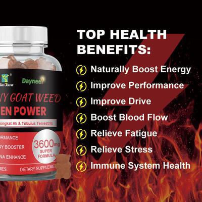 Horny goat weed gummies山羊草软糖出口跨境 man power gummy