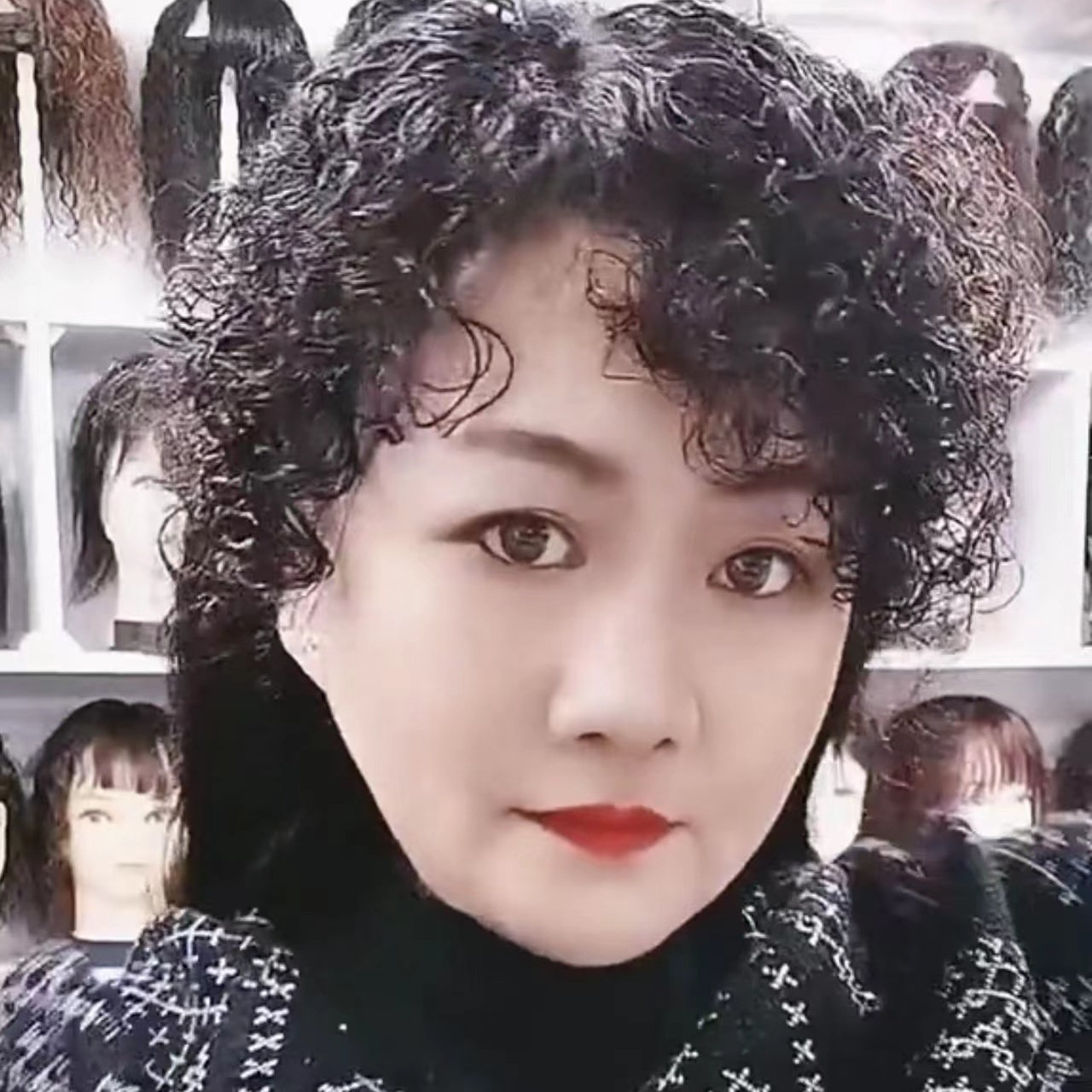 卷发补发片假发片头顶假发片一片小卷假发假发中长款