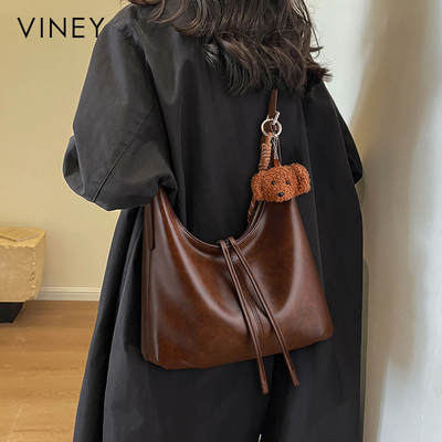 真皮单肩腋下包大容量通勤斜挎包